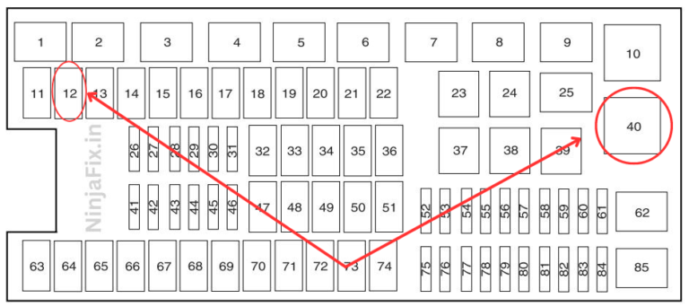 2010 Ford F-150 Cooling Fan Fuse and Relay Location